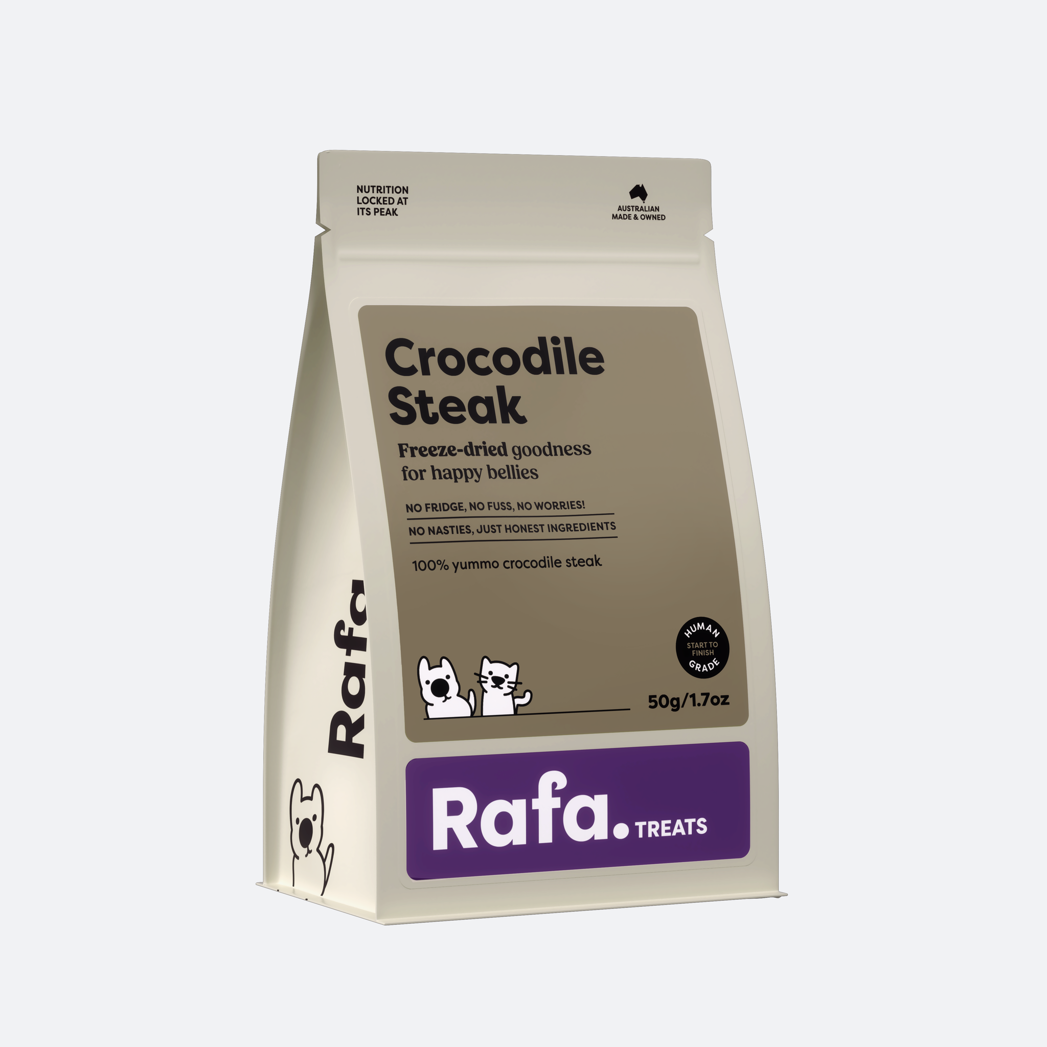RAFA Freeze-Dried Crocodile Steak 50g – Nekopia Pets
